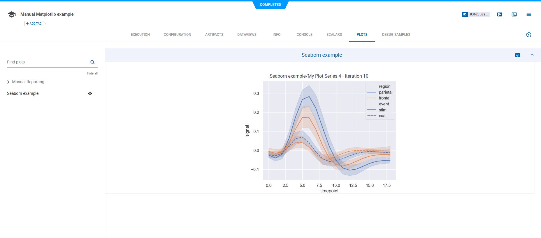 手动 Matplotlib 报告 | ClearML 平台